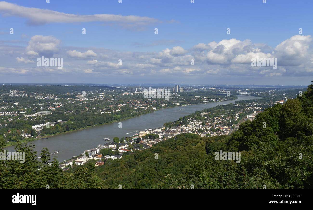 View from Drachenfels, Konigswinter, North Rhine-Westphalia, Germany ...
