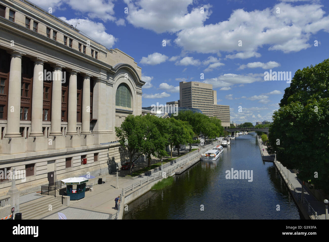 Ottawa Convention Center, Rideau Canal, Ottawa, Ontario, Canada Stock ...