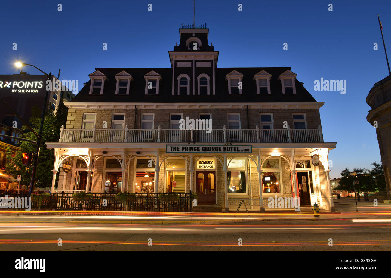 Prince George Hotel, Ontario St., Kingston, Ontario, Canada Stock Photo ...