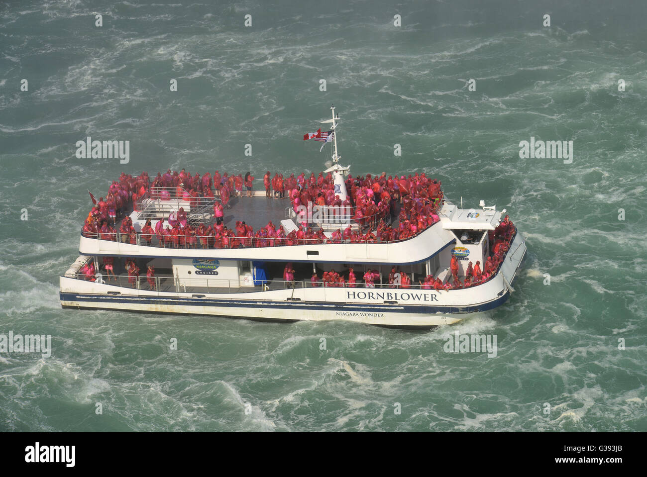Pleasure boat, Hornblower, Niagara Falls, Ontario, Canada Stock Photo ...