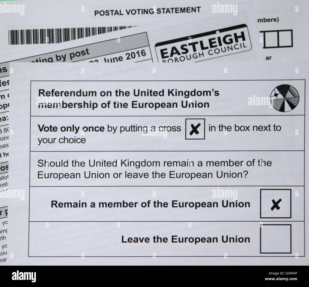Eu referendum ballot paper hi-res stock photography and images - Alamy