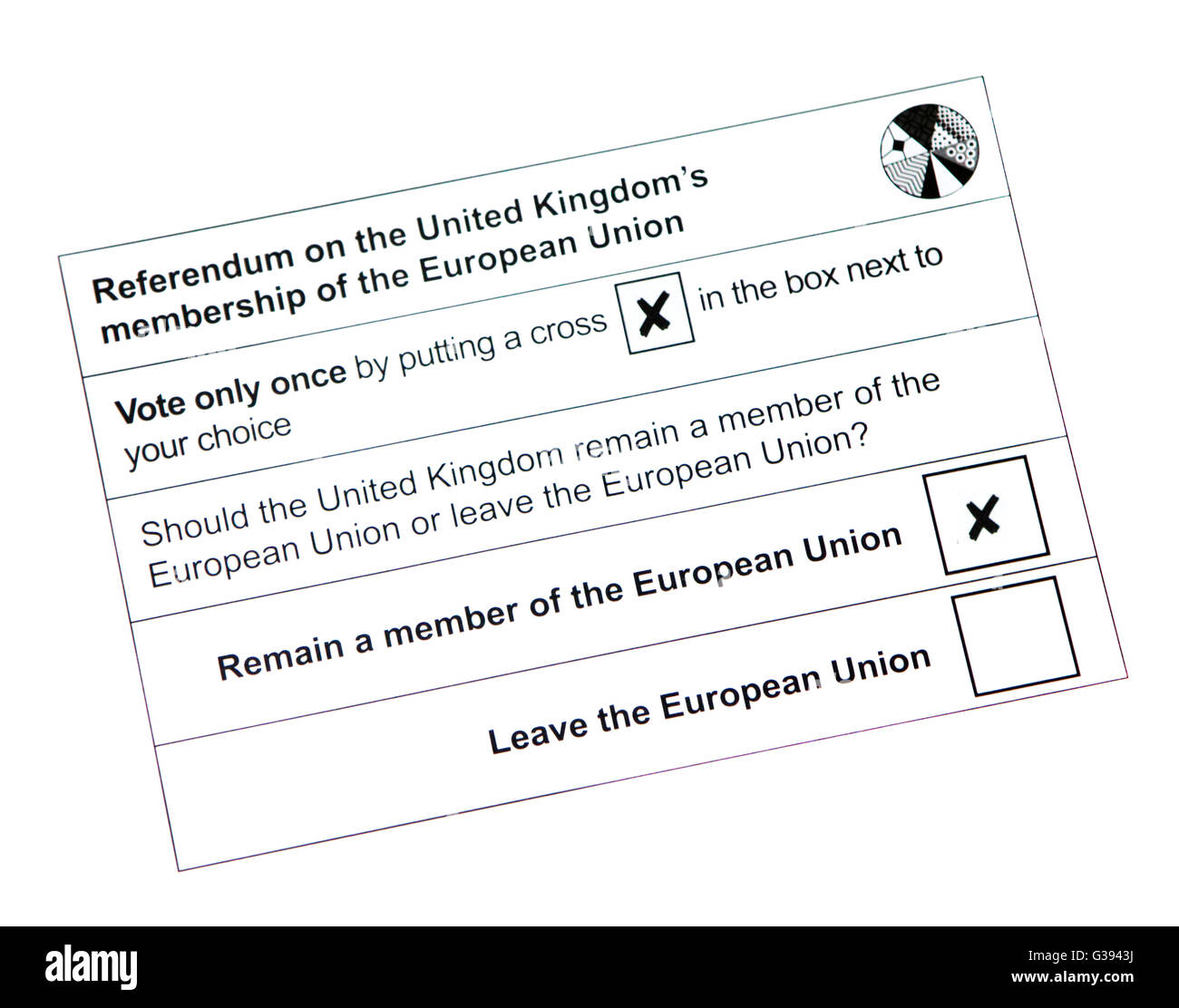 Postal vote ballot paper uk hi-res stock photography and images - Alamy