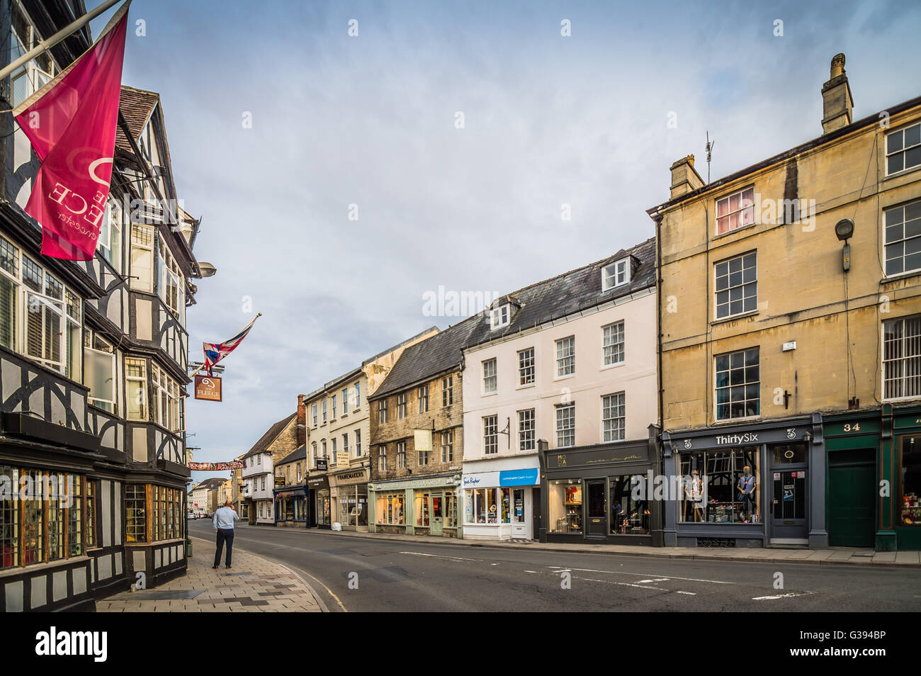 CIRENCESTER, UK - AUGUST 11, 2015: Town of Cirencester at sunset ...