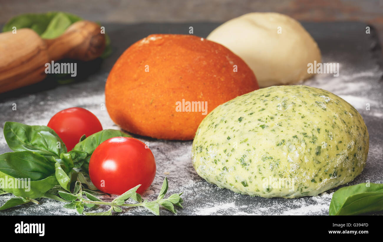 Knead dough colored green macro hi-res stock photography and images - Alamy