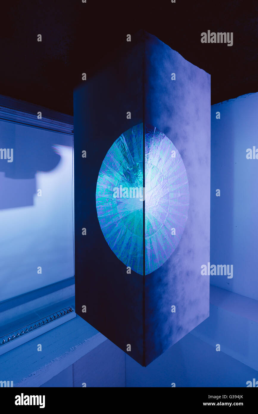 Intergalactic blue show room for fashion exhibition Stock Photo - Alamy