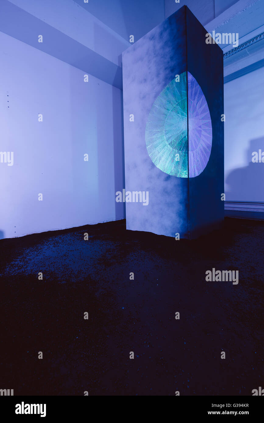 Intergalactic blue show room for fashion exhibition Stock Photo - Alamy