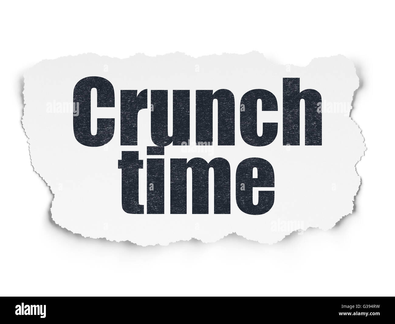 Finance concept: Crunch Time on Torn Paper background Stock Photo - Alamy