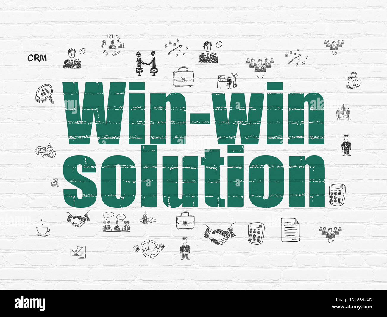 Business concept: Win-win Solution on wall background Stock Photo - Alamy