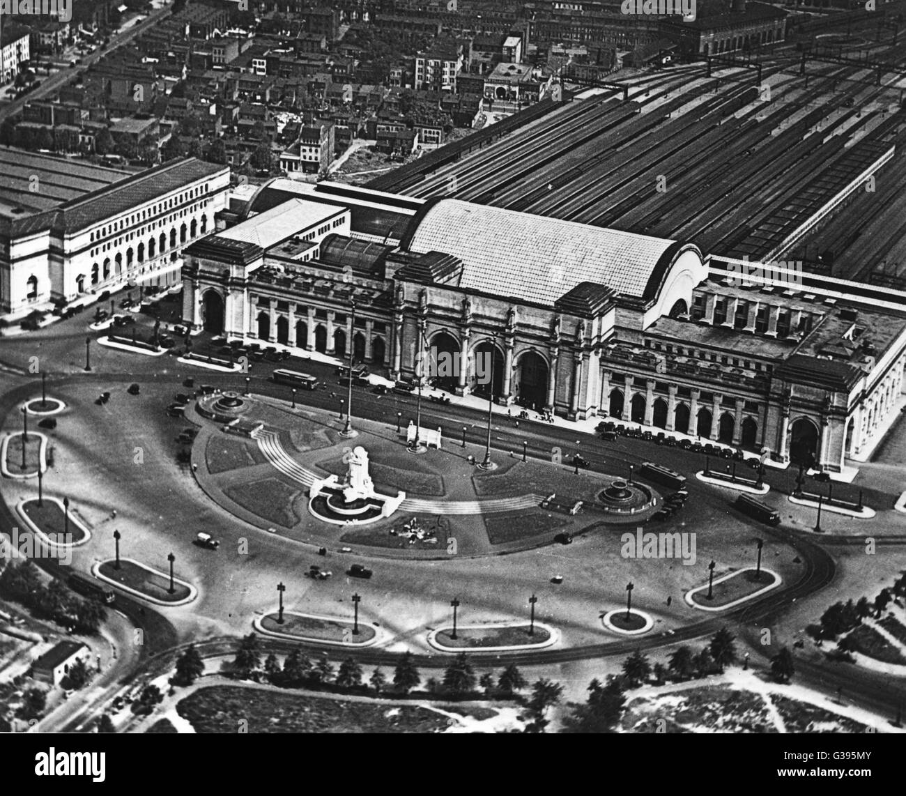 Aerial photograph showing Union Station Stock Photo - Alamy