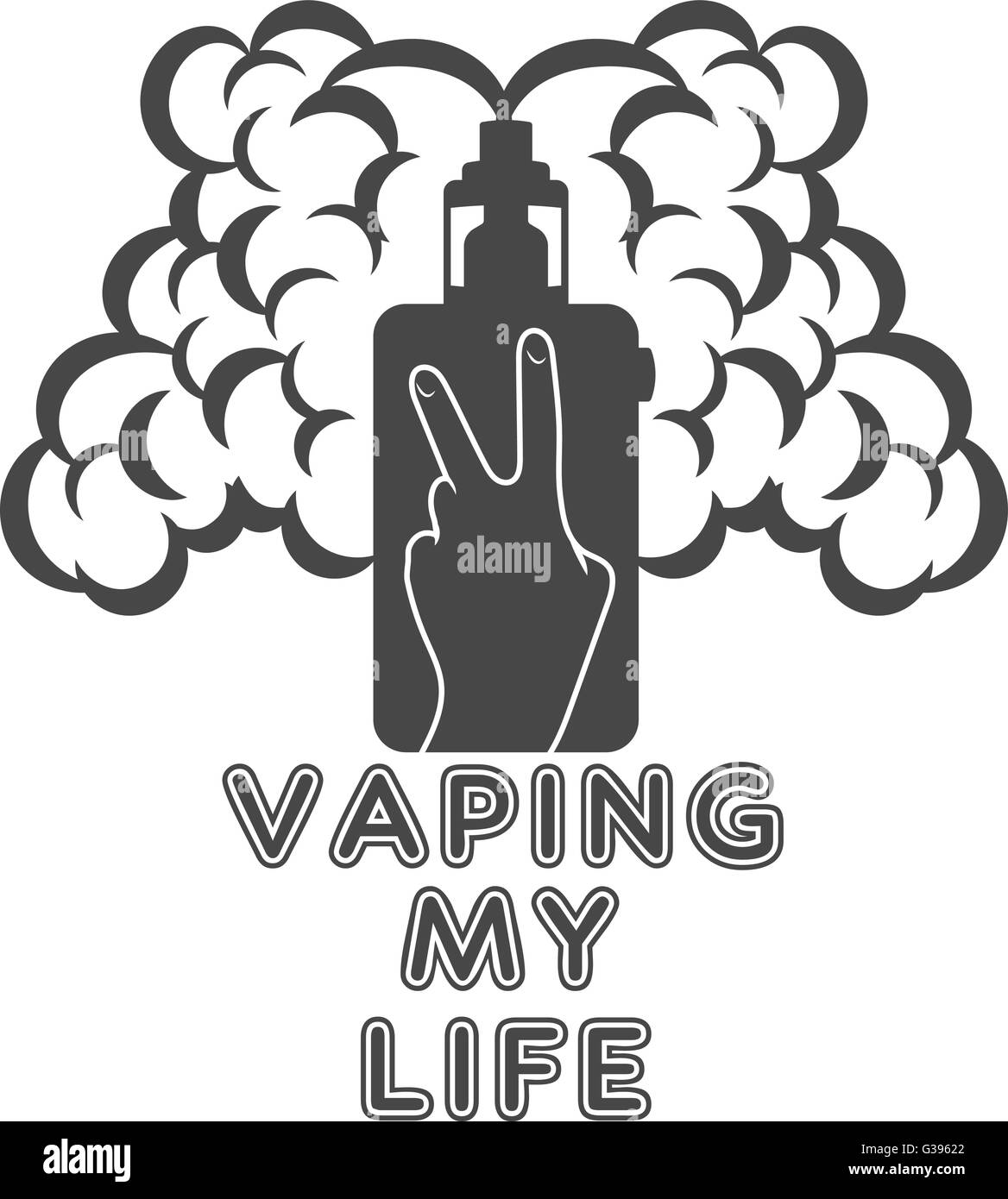 Electronic Cigarette with steam which depicts tin Victoria Stock Vector ...