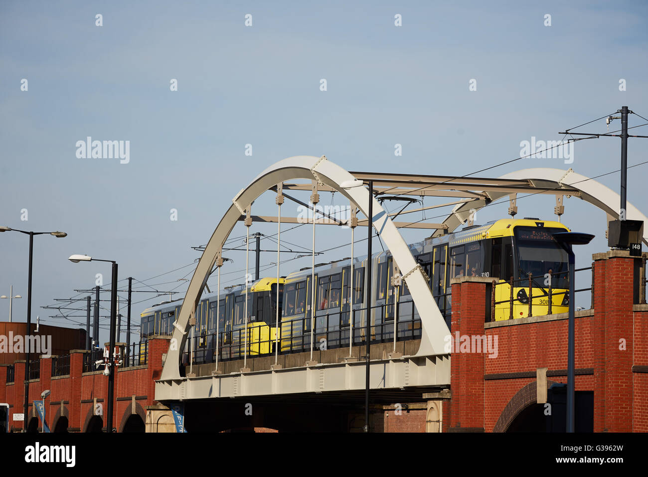 Manchester metro link tram network bridge structure crossing Stock ...