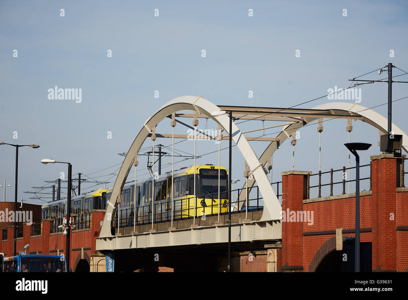Manchester England Uk Metrolink light rail rapid tram system network ...