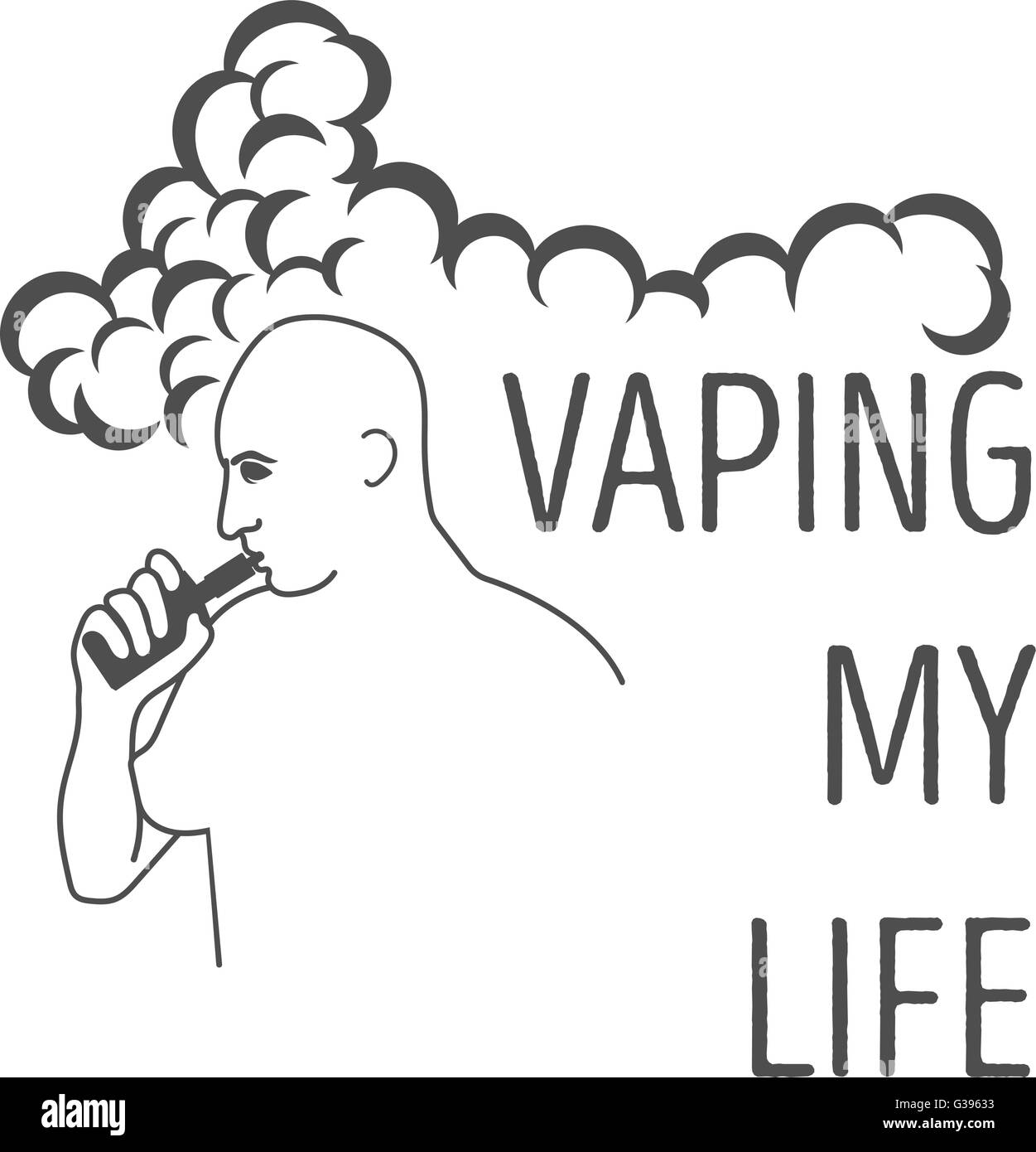 Vaping device cigarette on Black and White Stock Photos & Images - Alamy