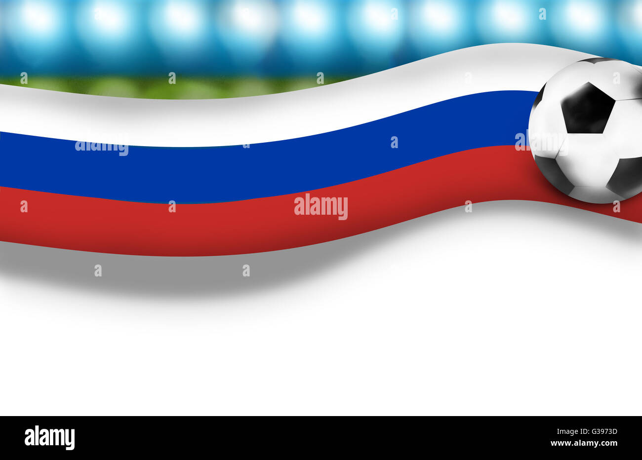 football russia soccer flag background 3D Stock Photo - Alamy