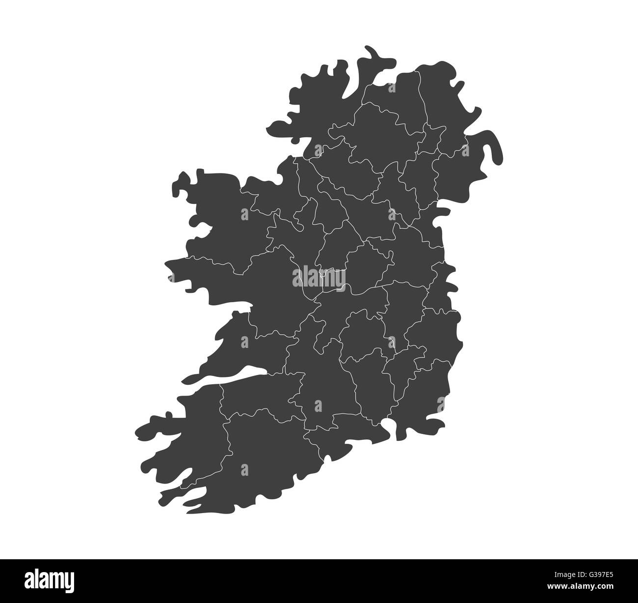 geographical map of ireland