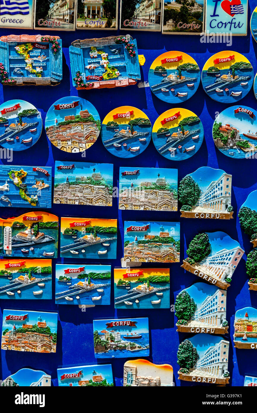 Colourful Fridge Magnets For Sale, Paleokastritsa, Corfu Island, Greece ...