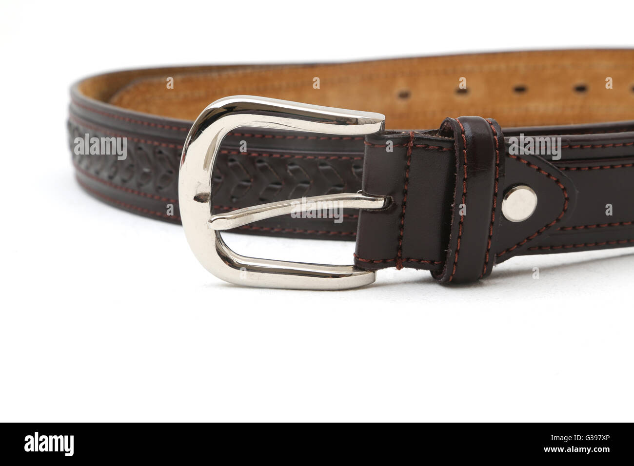 Leather belt buckle hi-res stock photography and images - Alamy