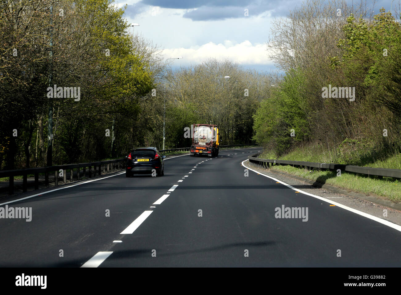 Surrey England Car And Lorry On Guildford Bypass A3 Stock Photo - Alamy