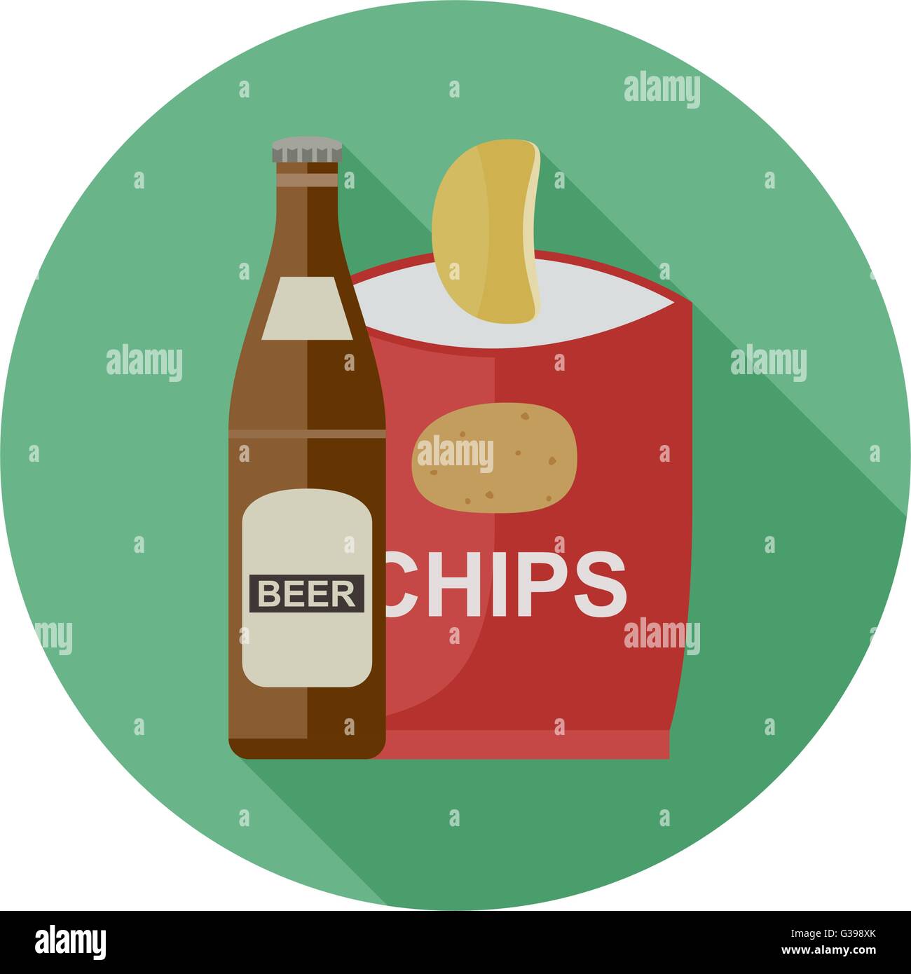 Glass bottle beer potato Stock Vector Images - Alamy