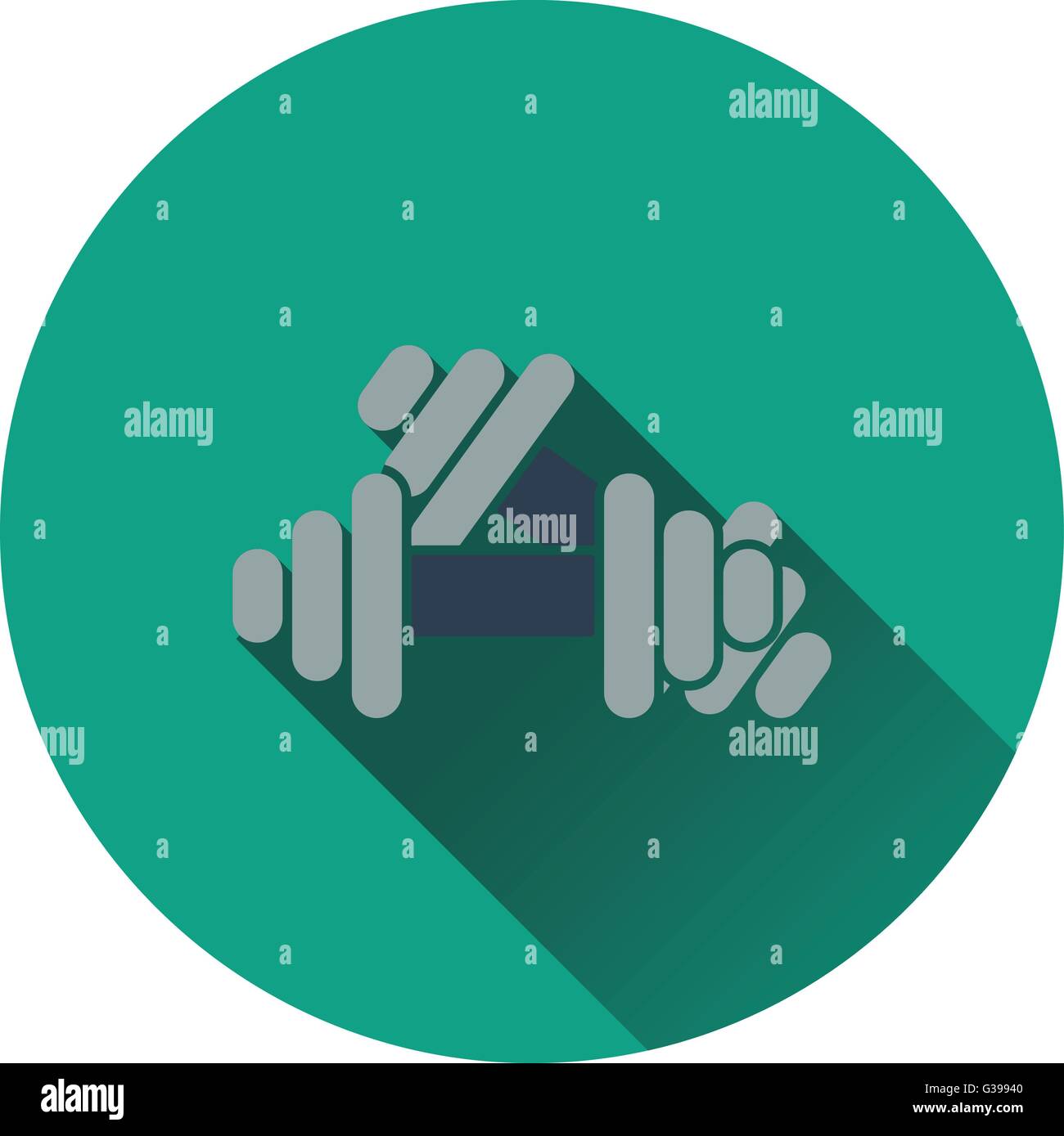 Dumbbell icon. Flat design. Vector illustration Stock Vector Image & Art - Alamy