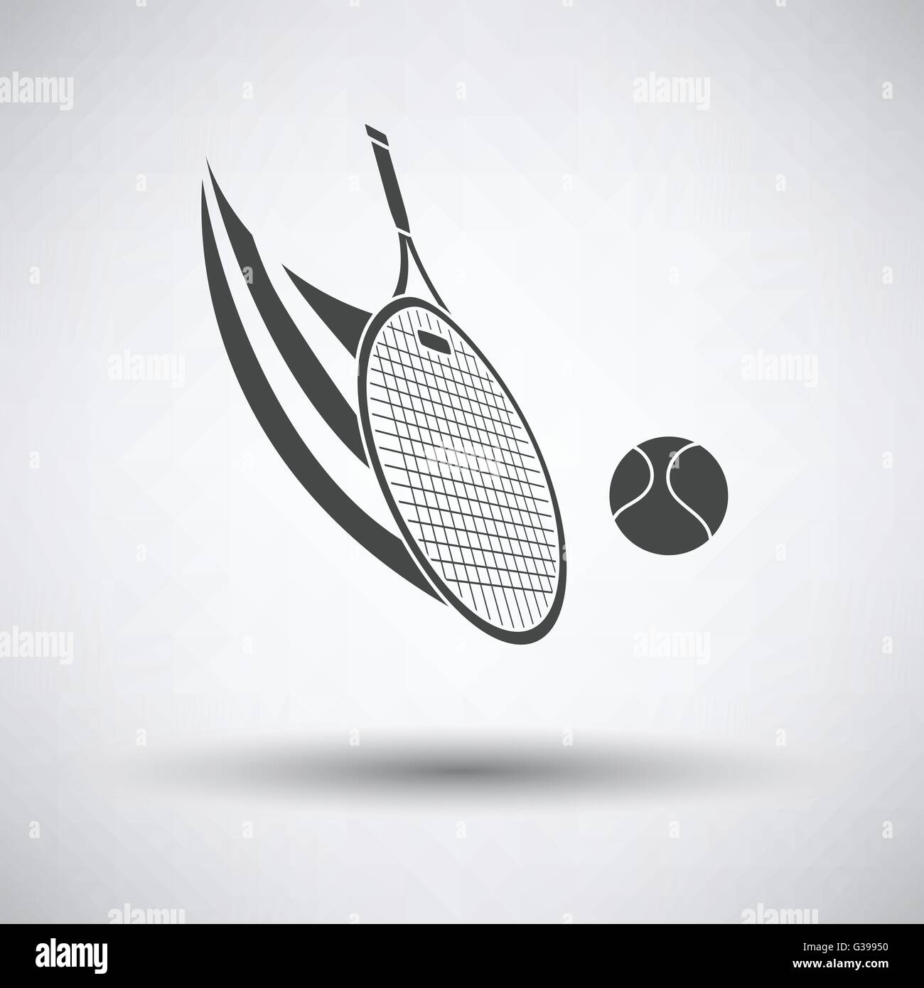 Tennis ball hitting on racket Stock Vector Images - Alamy