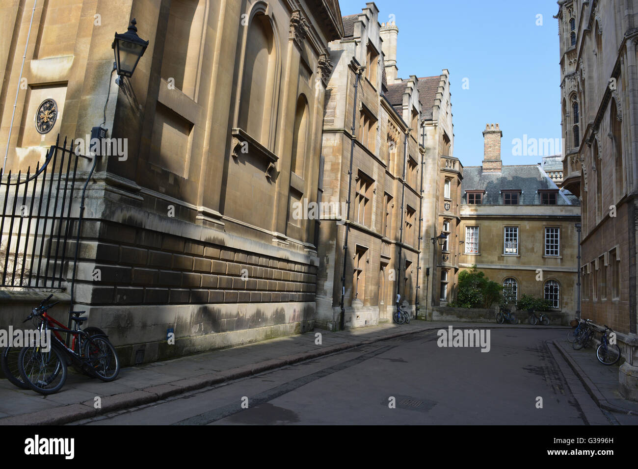 Trinity Lane, Cambridge, with Trinity Hall on the left, University of ...