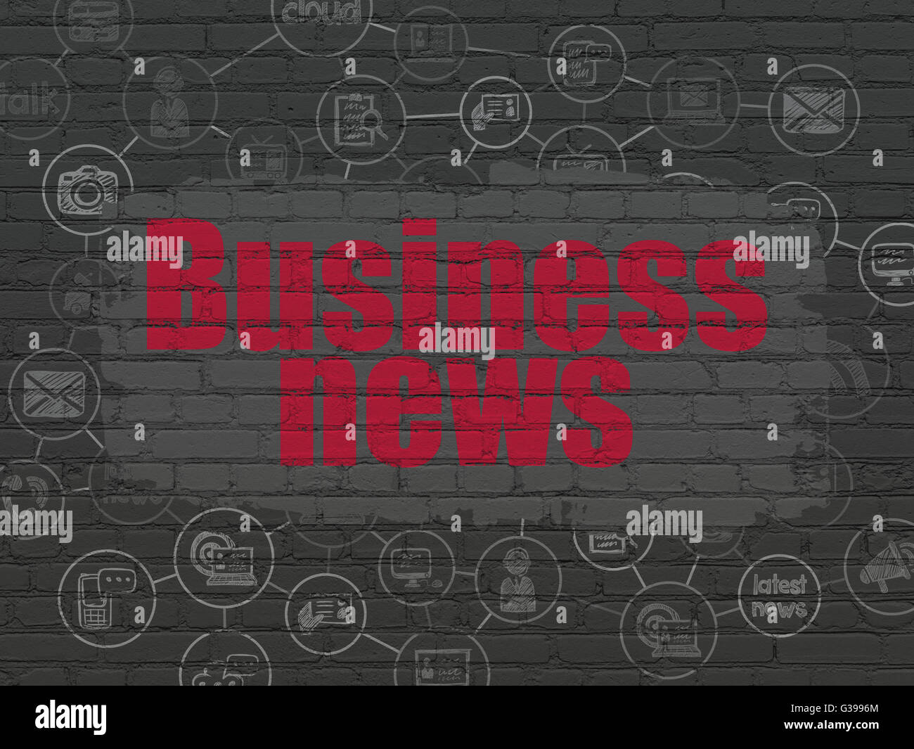 News concept: Business News on wall background Stock Photo - Alamy