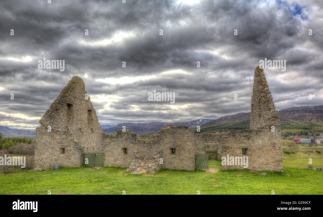 Ruthven Barracks Badenoch Scotland UK ancient historic castle ...