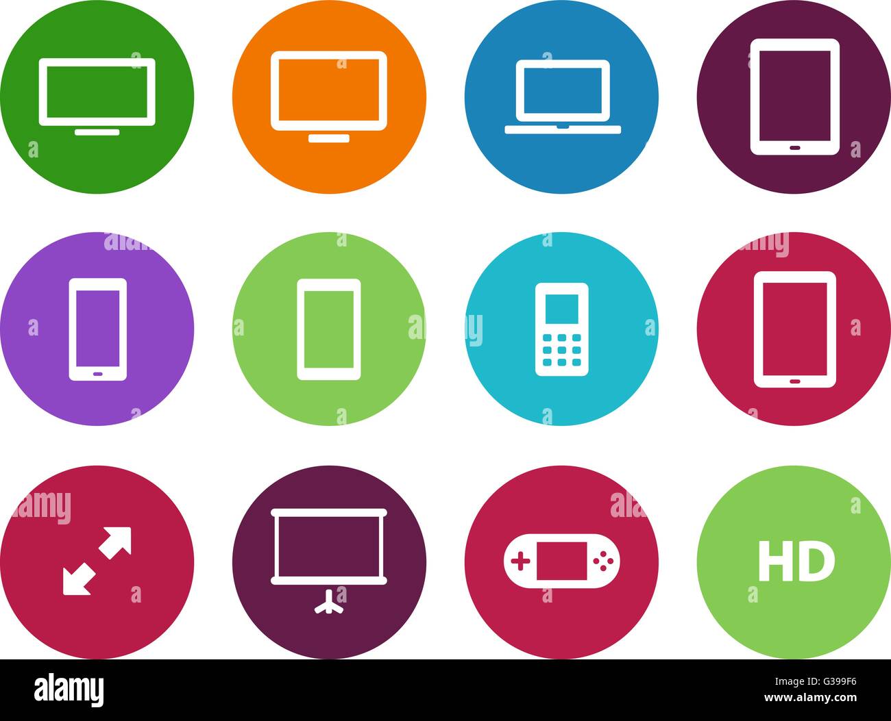 Modern projector screen on Stock Vector Images - Alamy