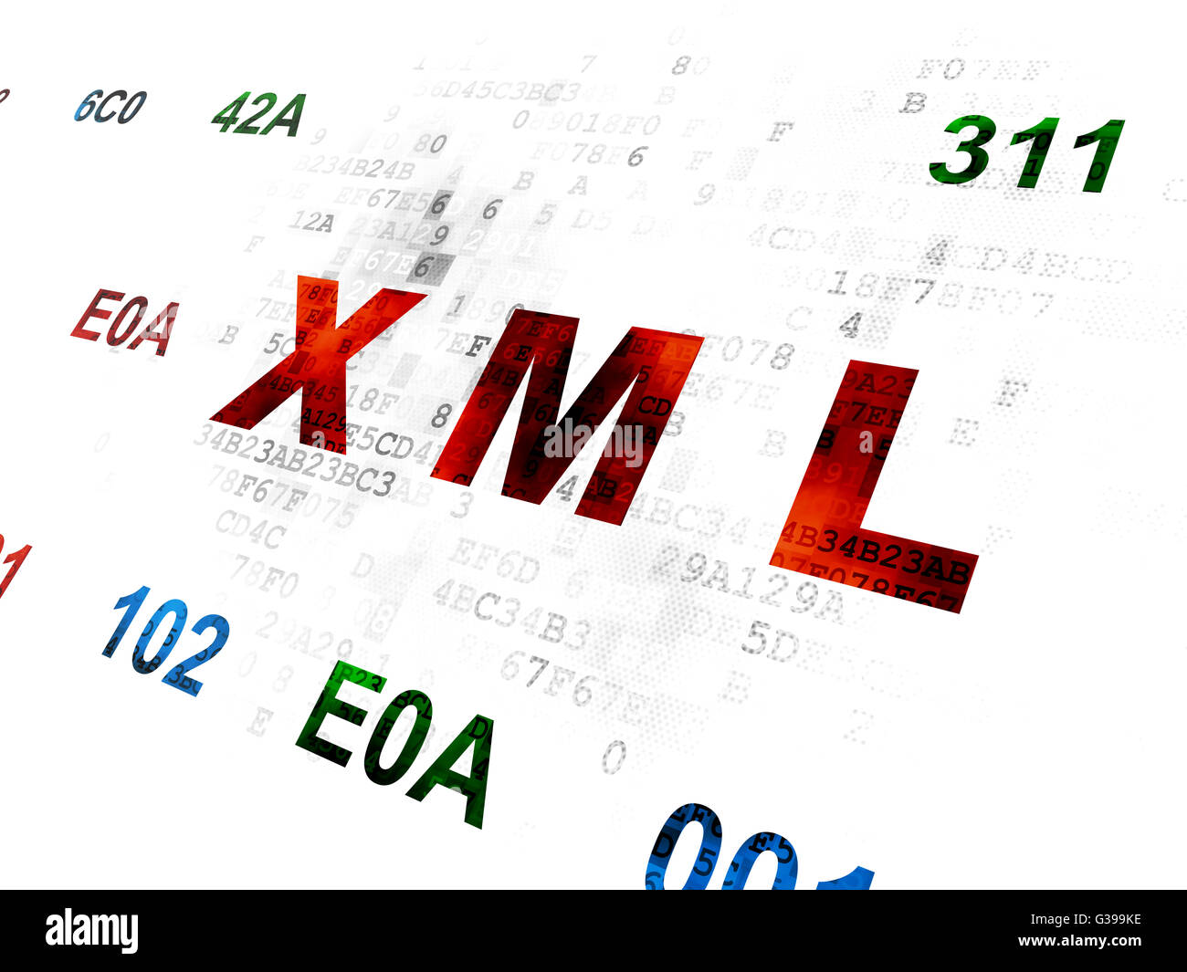 Software concept: Xml on Digital background Stock Photo - Alamy