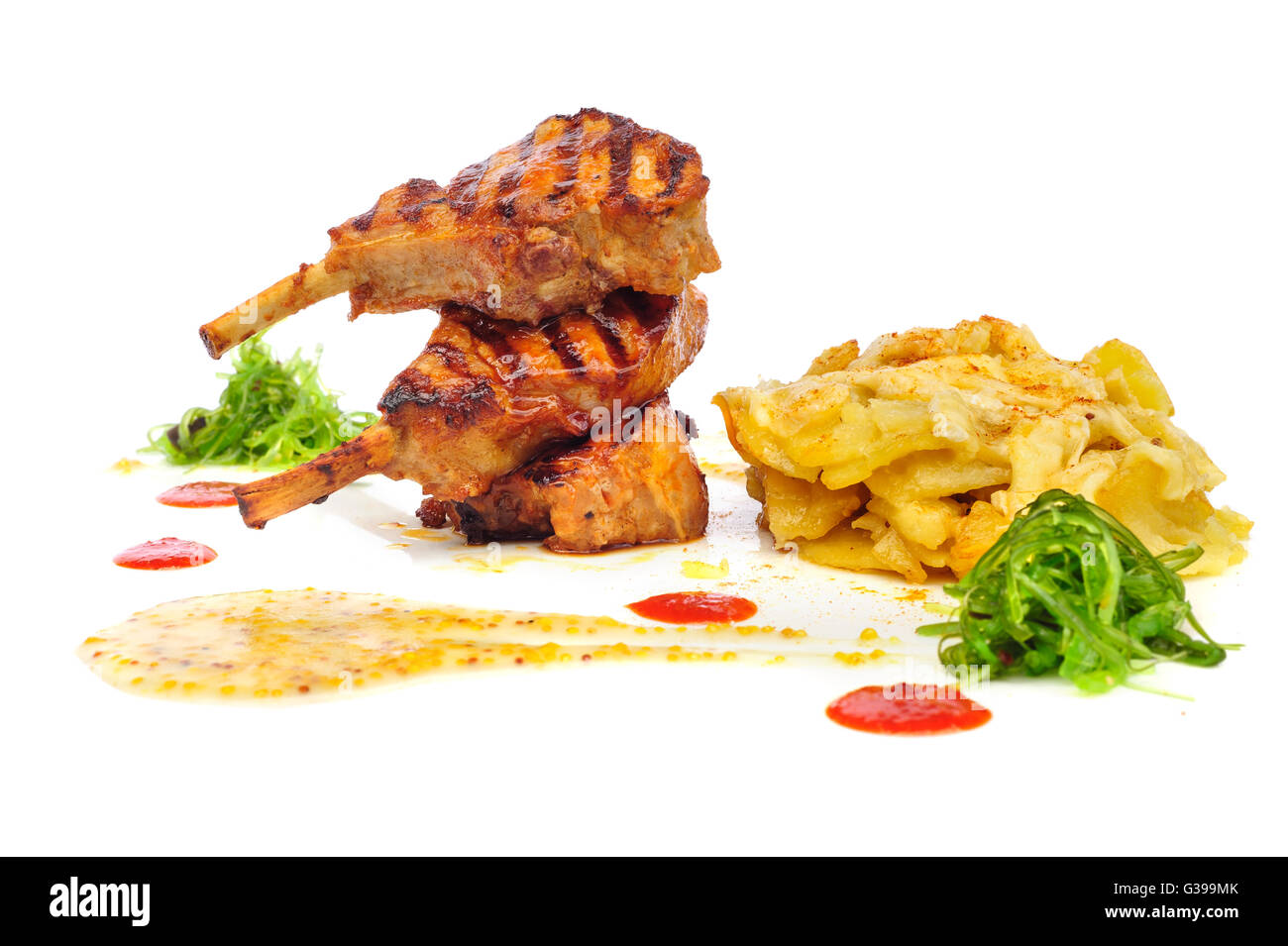 Grilled rabbit legs Stock Photo - Alamy