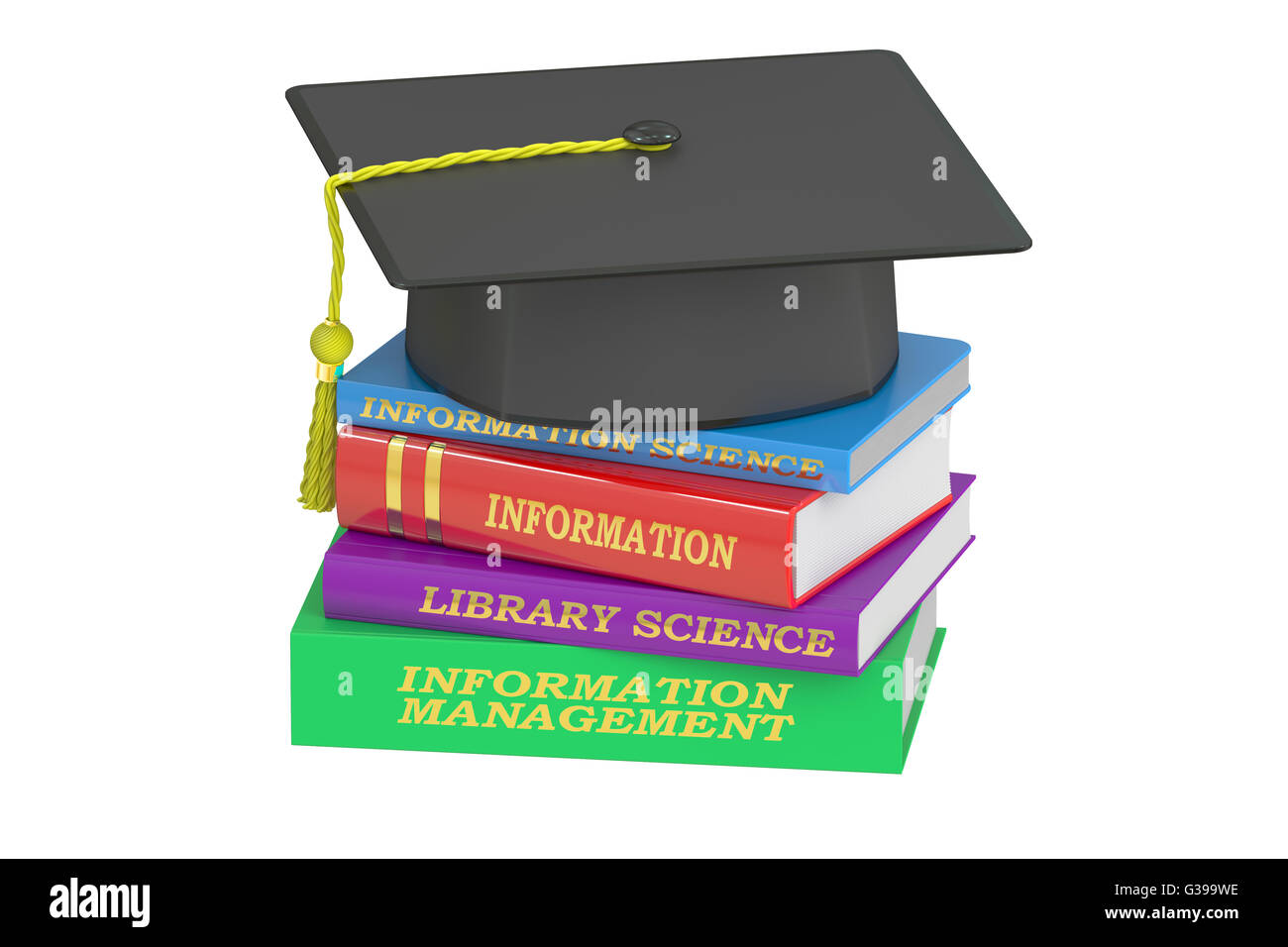 Information Management Education, 3D rendering isolated on white ...