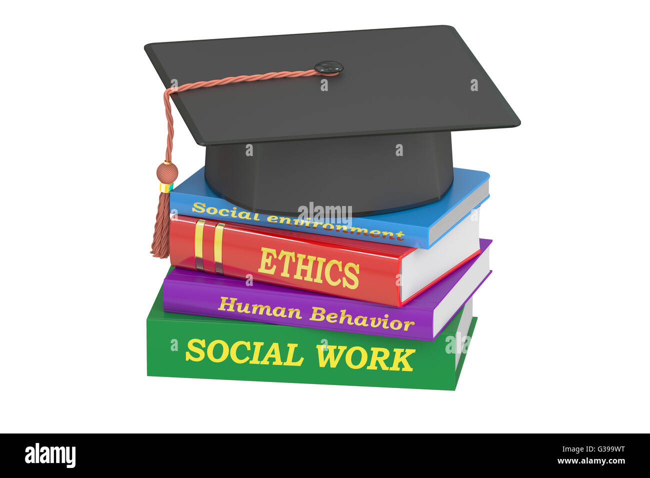 Social work education, 3D rendering isolated on white background Stock ...
