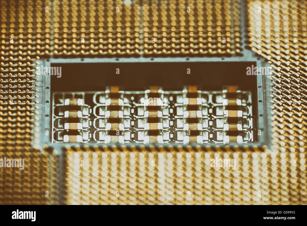 CPU Socket On Computer Motherboard Stock Photo - Alamy