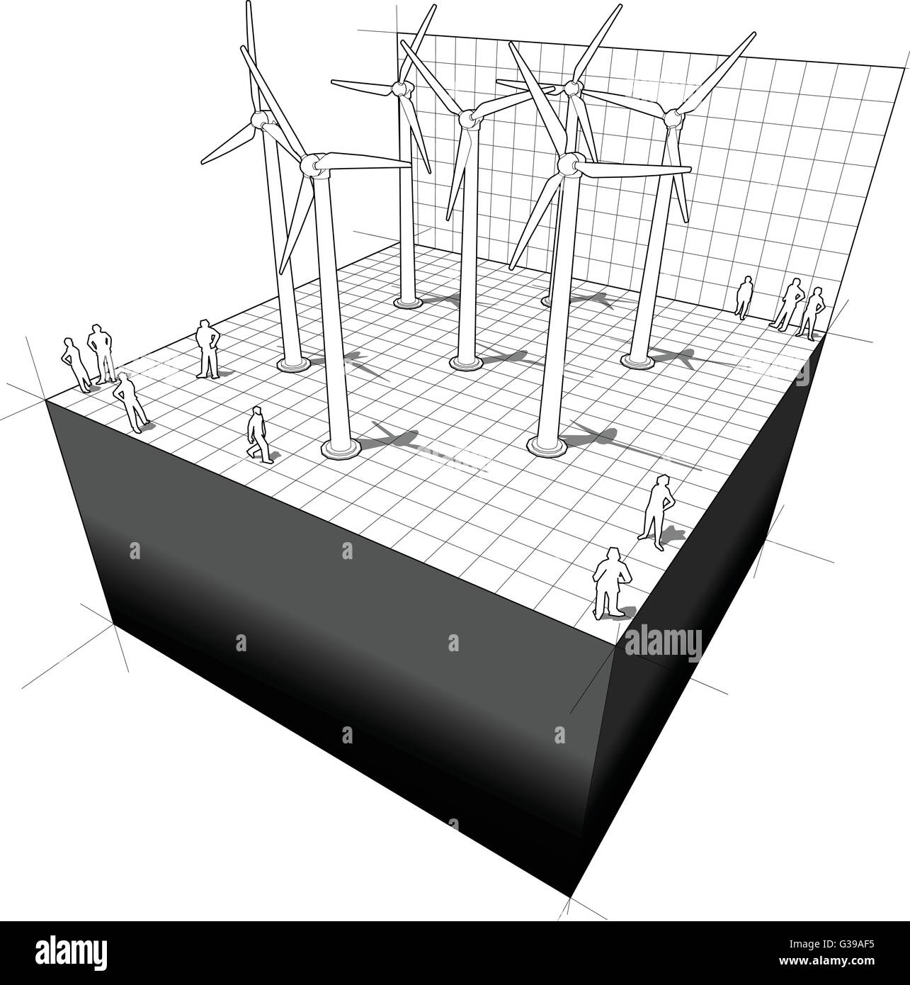diagram of a wind turbines farm Stock Vector Image & Art - Alamy