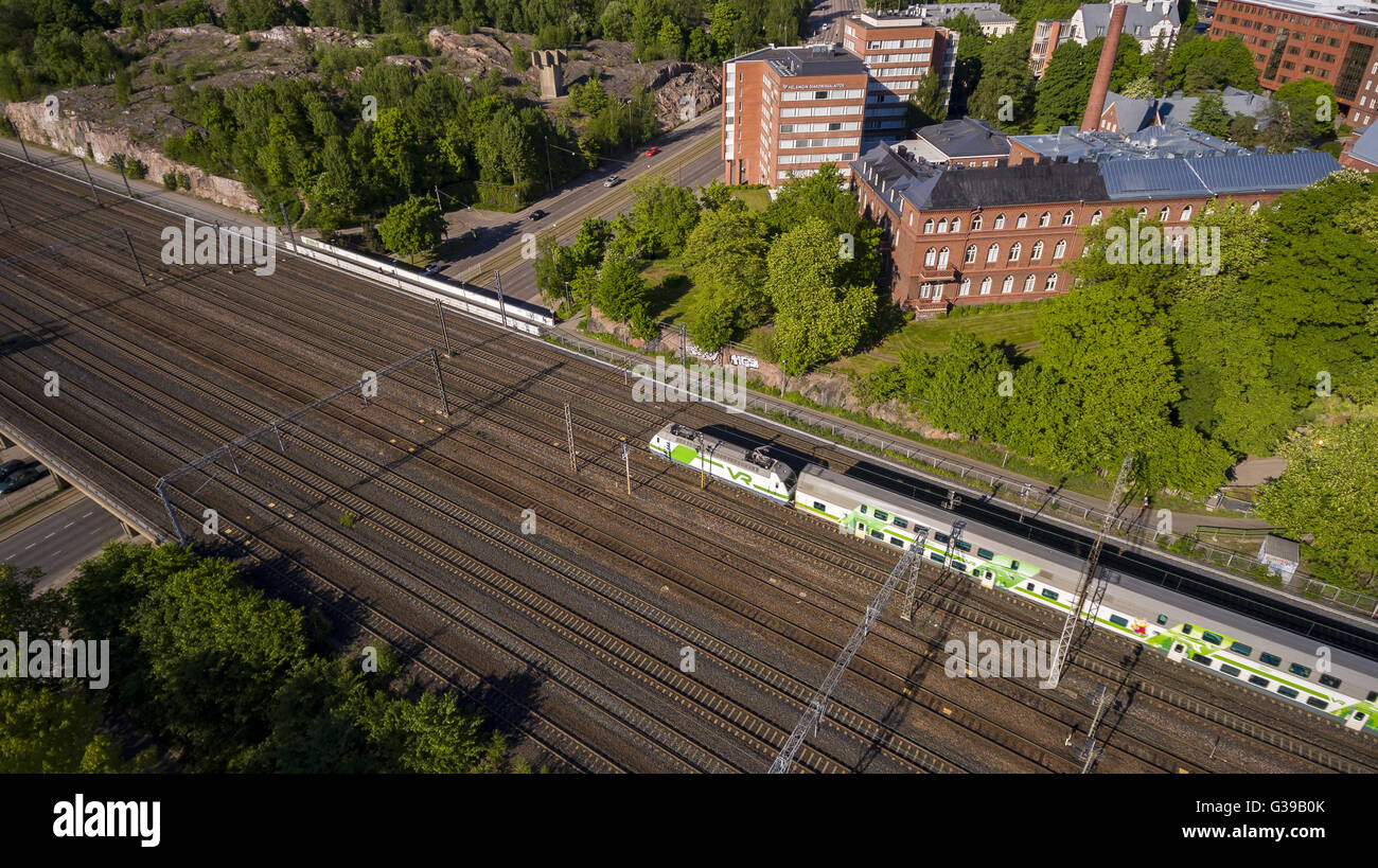 Juna tokoinrannassa, Helsinki Stock Photo - Alamy