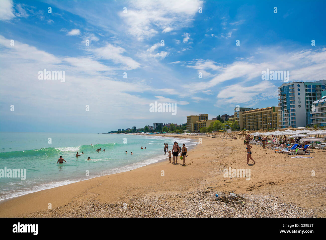 Golden Sands Beach ,summer attraction and resort at the Black Sea in ...