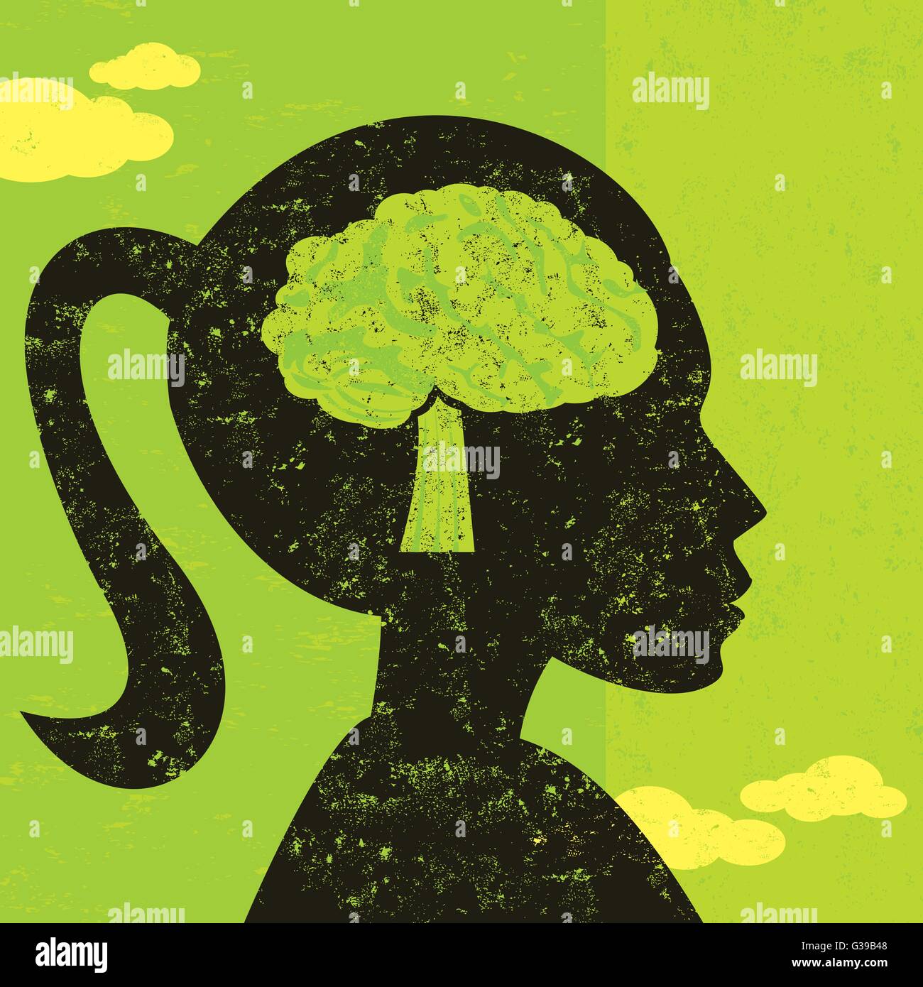 Green brain tree hi-res stock photography and images - Alamy