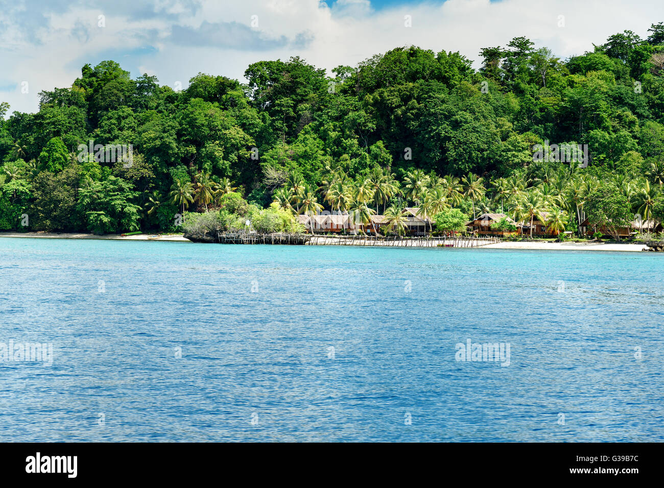 Beautiful tropical beach on Bomba island. Togean Islands or Togian ...