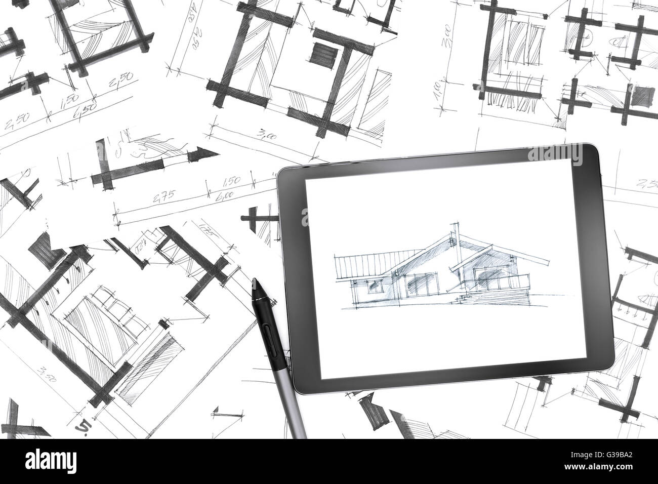 Digital architecture drawings hi-res stock photography and images - Alamy