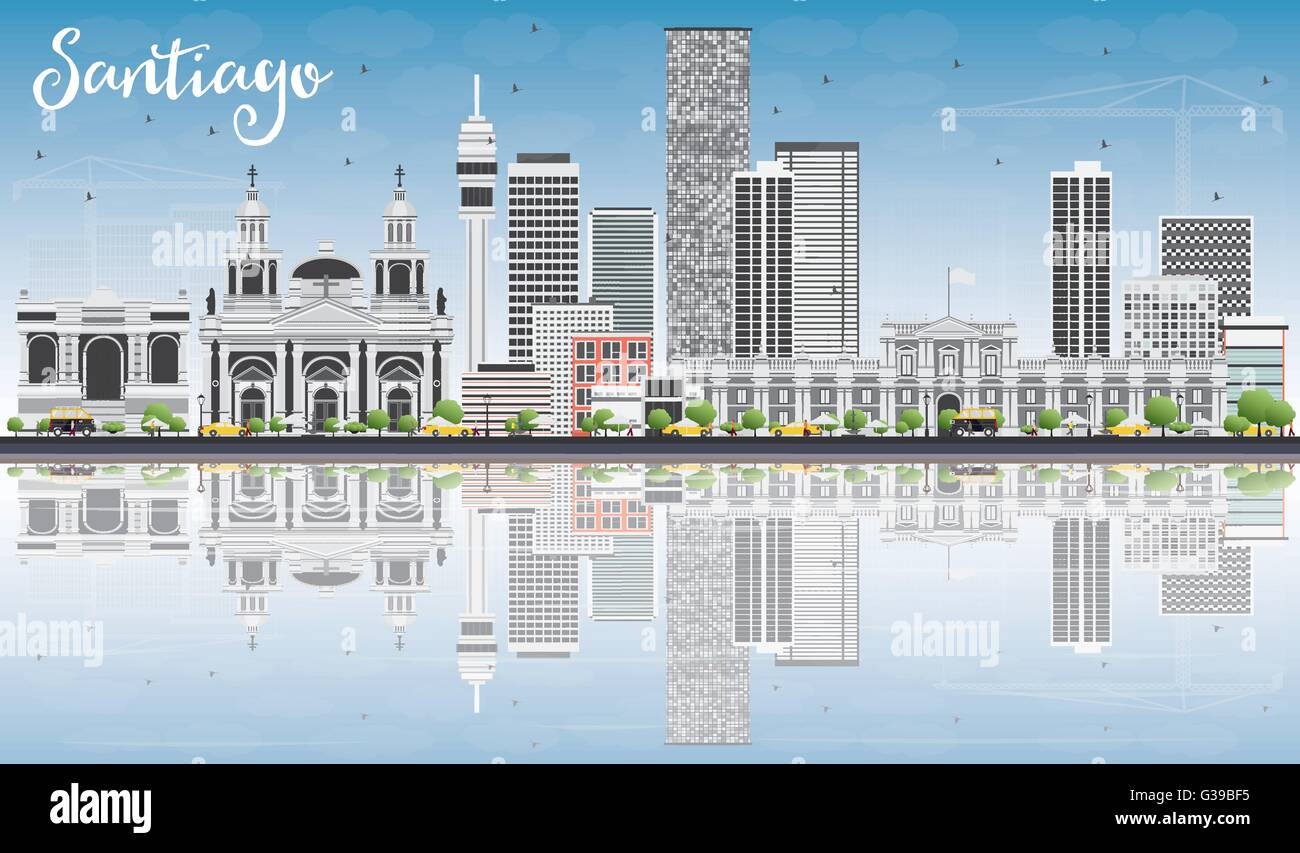 Santiago de chile skyscraper Stock Vector Images - Alamy