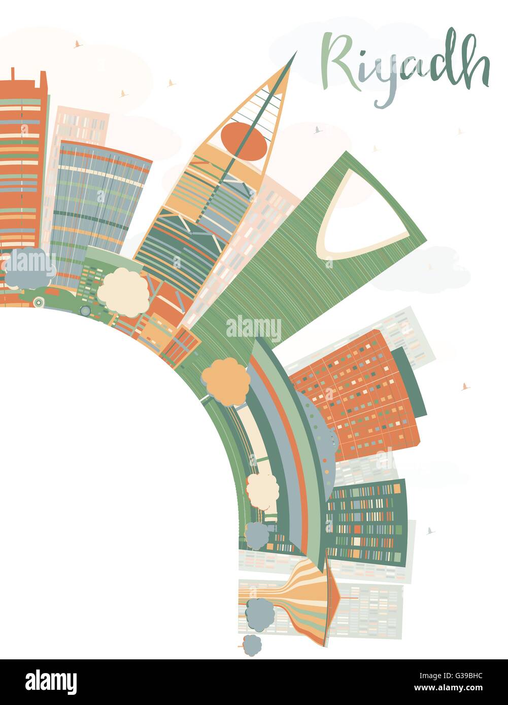 Riyadh skyline with color buildings hi-res stock photography and images ...