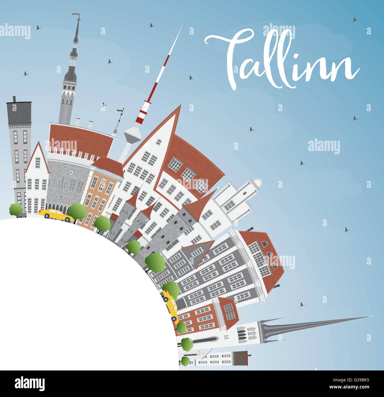 Old yellow house tallinn Stock Vector Images - Alamy