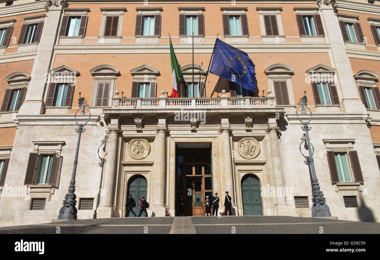 Palazzo Montecitorio, Parlament, Piazza Montecitorio, Rom, Italien ...