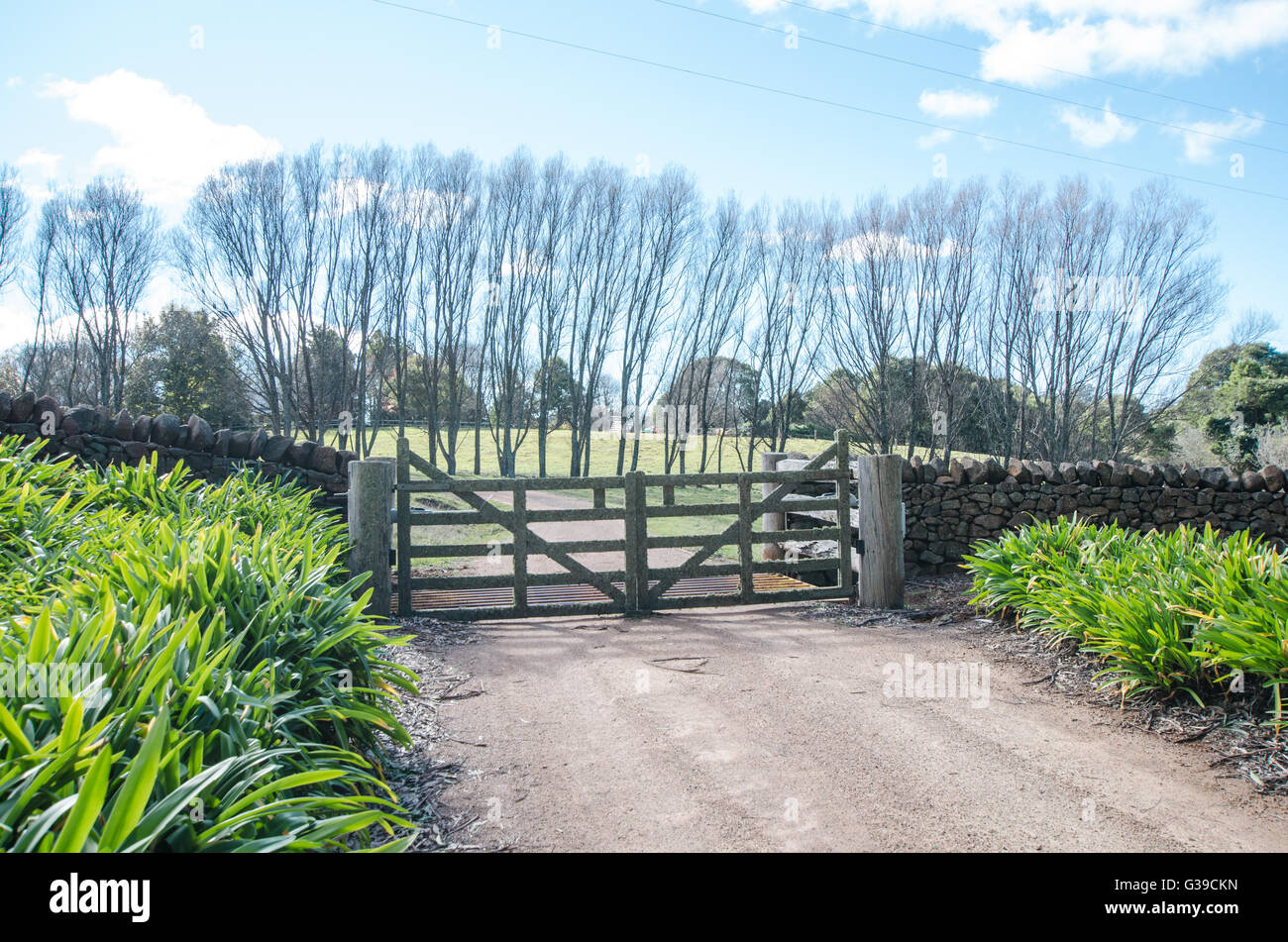 Gate on new road hi-res stock photography and images - Alamy