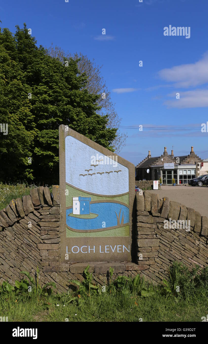 Loch Leven sign Scotland June 2016 Stock Photo - Alamy