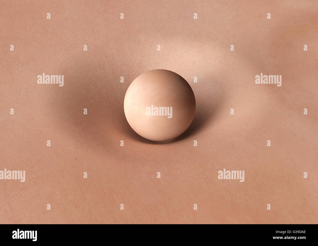 human skin sphere is affecting space around it Stock Photo - Alamy