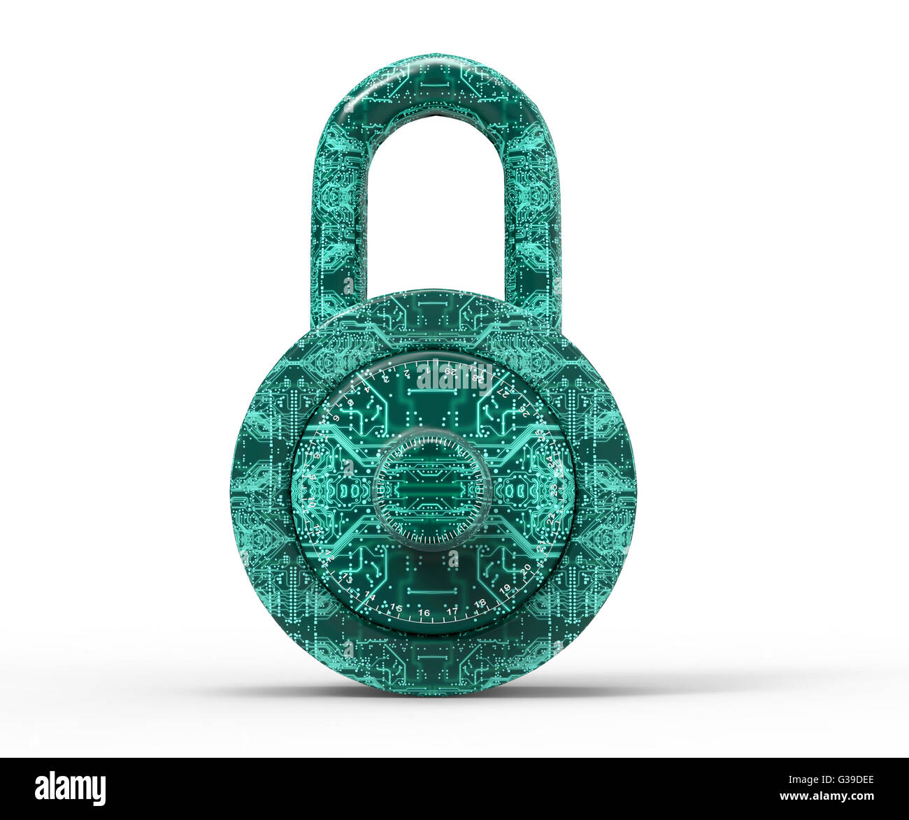 digital safety concept padlock isolated on white Stock Photo - Alamy