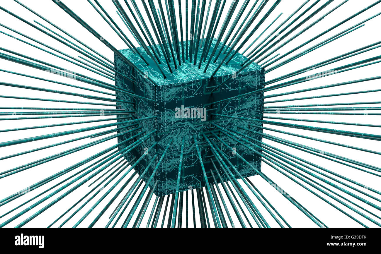 concept of a data server box with data streams Stock Photo - Alamy