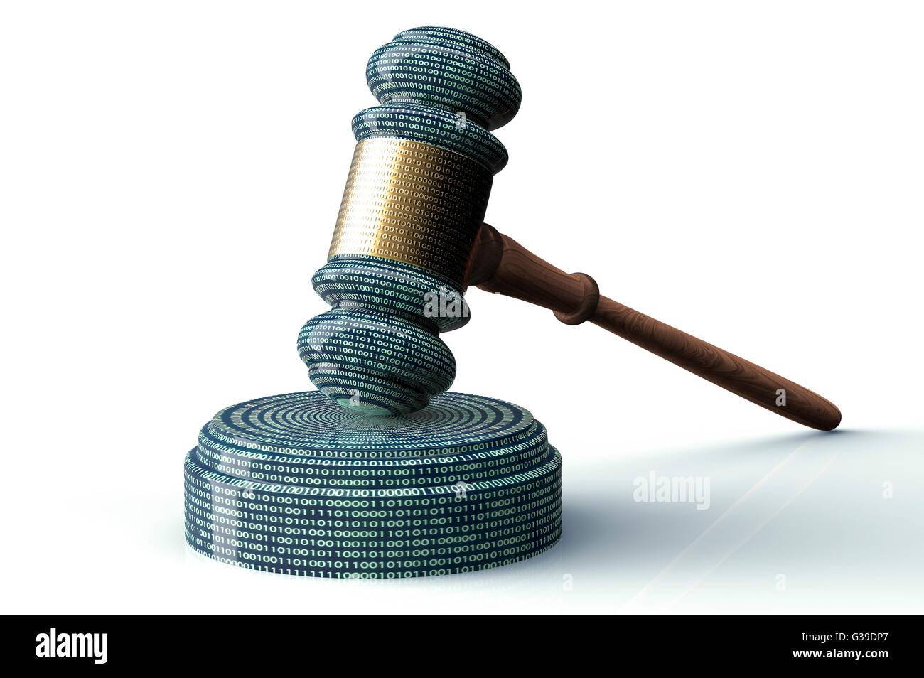 legal computer judge concept, cyber gavel,3D illustration Stock Photo ...